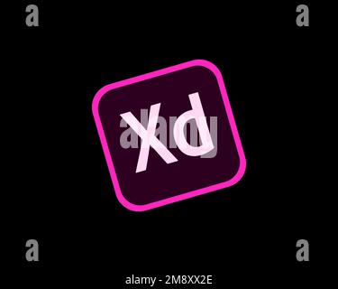 Adobe XD, Logo, Black background Stock Photo - Alamy