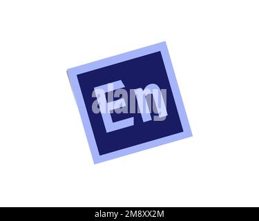 Adobe Encore, rotated logo, white background B Stock Photo - Alamy