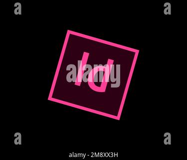 Adobe InDesign, Logo, Black background Stock Photo - Alamy