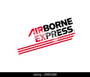 Airborne Express, rotated logo, white background B Stock Photo - Alamy