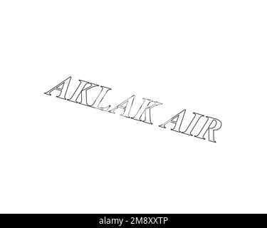 Aklak Air, rotated logo, white background Stock Photo - Alamy