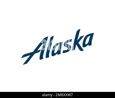 Alaska Airline, rotated logo, white background B Stock Photo - Alamy