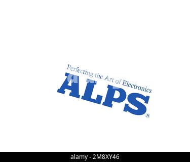 Alps Electric, rotated logo, white background Stock Photo - Alamy