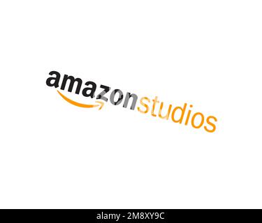 Amazon Studios, Rotated Logo, White Background Stock Photo - Alamy