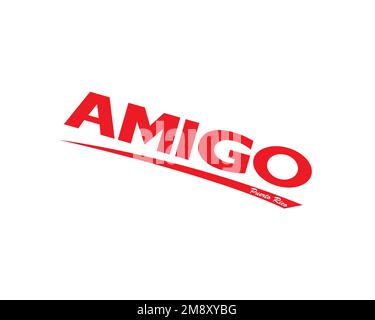 Amigo Supermarkets, Logo, White background Stock Photo - Alamy