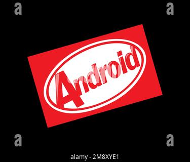 Android KitKat, Logo, Black background Stock Photo - Alamy
