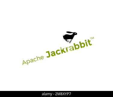 Apache Jackrabbit, Rotated Logo, White Background B Stock Photo - Alamy