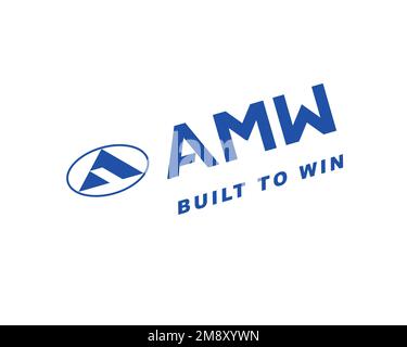 Asia MotorWorks, rotated logo, white background B Stock Photo - Alamy