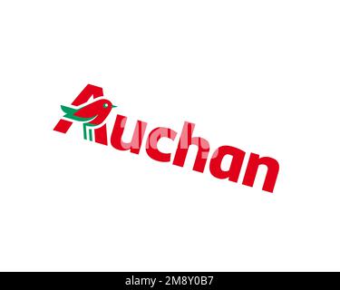 Auchan, Logo, White background Stock Photo - Alamy