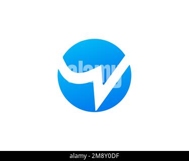 Blued app, rotated logo, white background B Stock Photo - Alamy