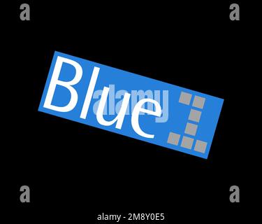 Blue1, Logo, Black background Stock Photo - Alamy