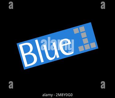 Blue1, Logo, Black background Stock Photo - Alamy