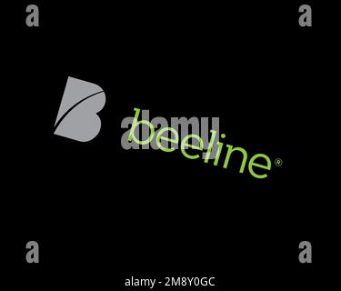 Beeline software company, rotated logo, black background Stock Photo ...
