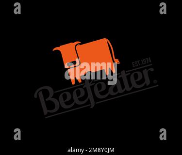 Beefeater restaurant, Logo, Black background Stock Photo - Alamy