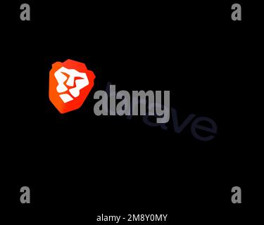 Brave web browser, Logo, Black background Stock Photo - Alamy