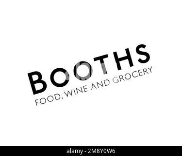 Booths, rotated logo, white background B Stock Photo - Alamy