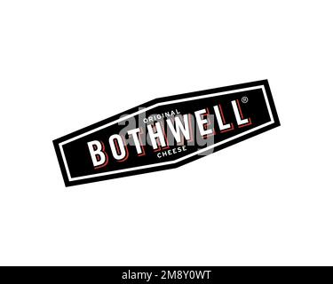 Bothwell Cheese, rotated logo, white background B Stock Photo - Alamy