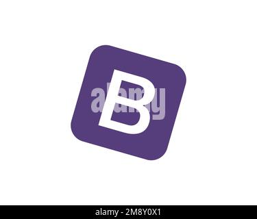 Bootstrap front end framework, Logo, White background Stock Photo - Alamy