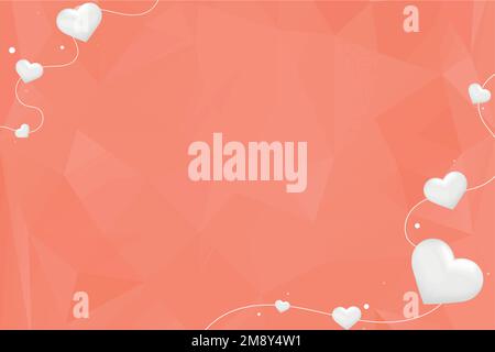 Vector heart string border prism pattern peach background Stock Vector Image & Art - Alamy