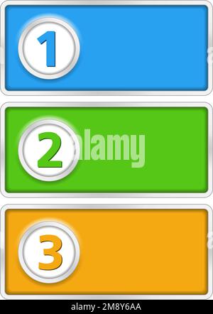 Banner with number templates, vector eps10 illustration Stock Vector ...