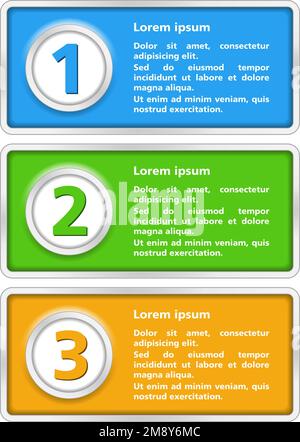 Banner with number templates, vector eps10 illustration Stock Vector ...