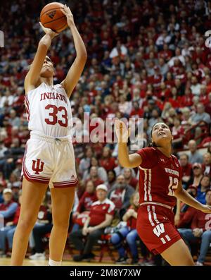 Bloomington, United States. 15th Jan, 2023. Indiana Hoosiers guard ...