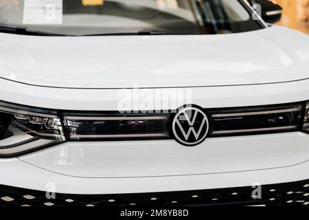 Minsk, Belarus, January 2023 - Volkswagen ID.6 X all-electric SUV-coupe ...