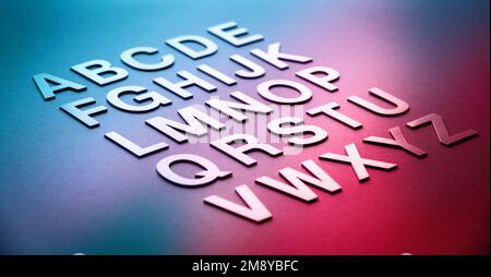 Alphabet made with solid letters. Education background symbol. Alphabet ...