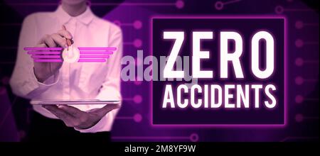Conceptual display Zero Accidents. Business idea important strategy for ...