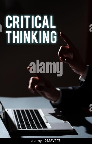 Hand writing sign Critical Thinking, Business concept sequence of ...