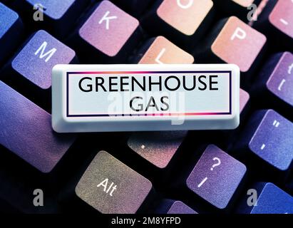 Handwriting text Greenhouse Gas. Business approach carbon dioxide ...