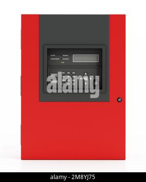Fire Detection Alarm Monitor Panel System. 3D illustration Stock Photo ...