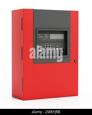 Fire Detection Alarm Monitor Panel System. 3D illustration Stock Photo ...