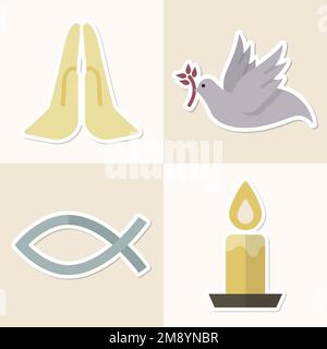 Mixed religious symbols sticker set vector Stock Vector Image & Art - Alamy