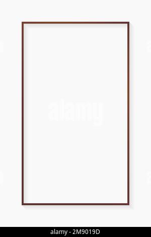 Rectangle bronze frame on white background vector Stock Vector Image ...