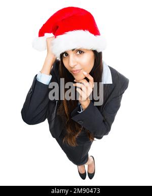 Young employee celebrating Christmas in the office Stock Photo - Alamy