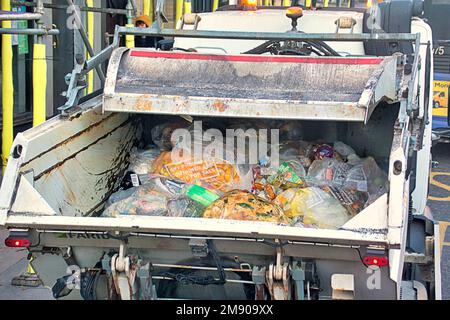 Lorry truck for food waste collection & delivery to recycling biogas ...