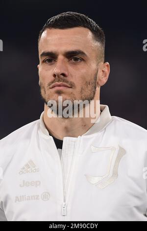 Filip Kostic of Juventus Fc during warm up before the Serie A match ...