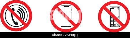 Panneau Interdiction de téléphoner Stock Vector Image & Art - Alamy