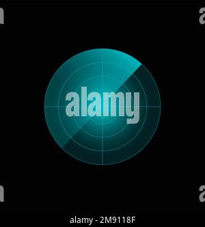 Military Radar vector concept round colored icon or logo element Stock ...