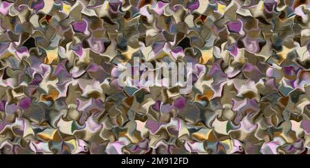 Camouflage wavy marble seamless border. Gradient blur for camo bohemian ...