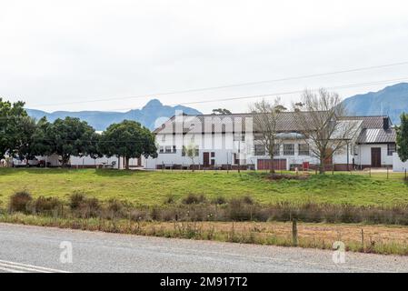 Riversdale, South Africa - Sep 24, 2022: A street scene, with the Dutch ...