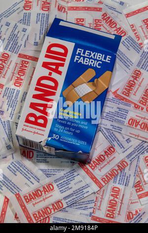 The band-aid brand is a flexible adhesive bandage for wound care ...