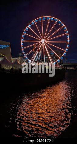 Ferris Wheel and Cologne Chocolate Factory, Germany Stock Photo - Alamy