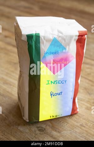 high protein insect flour obtained by grinding various insects Stock ...