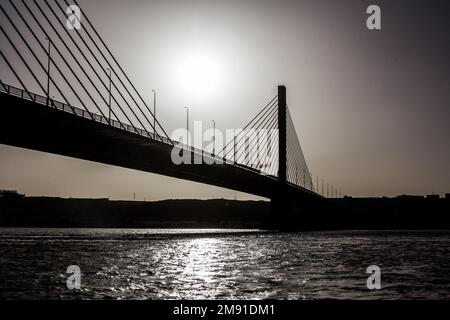 New Aswan Bridge over the river Nile, Egypt Stock Photo - Alamy