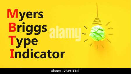 MBTI Myers Briggs type indicator symbol. Concept words MBTI Myers ...