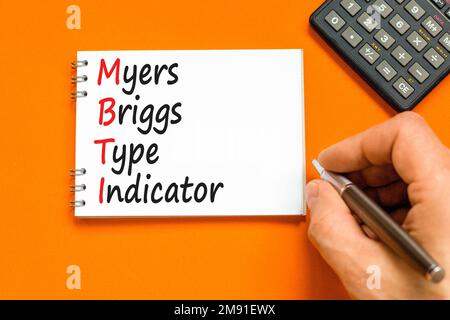 MBTI Myers Briggs type indicator symbol. Concept words MBTI Myers ...