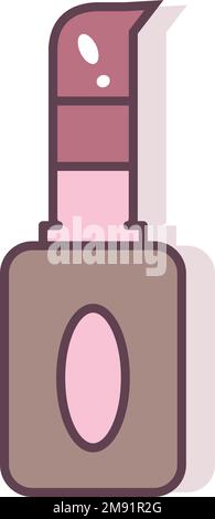 flat line colored woman face over white background vector illustration ...