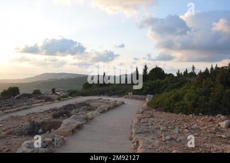 Keshet Cave - natural arch during sunset, Adamit Park, Upper Galilee ...